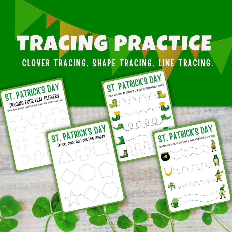 St. Patrick's Day Activities, Coloring and Dot Practice, Scavenger Hunt ...