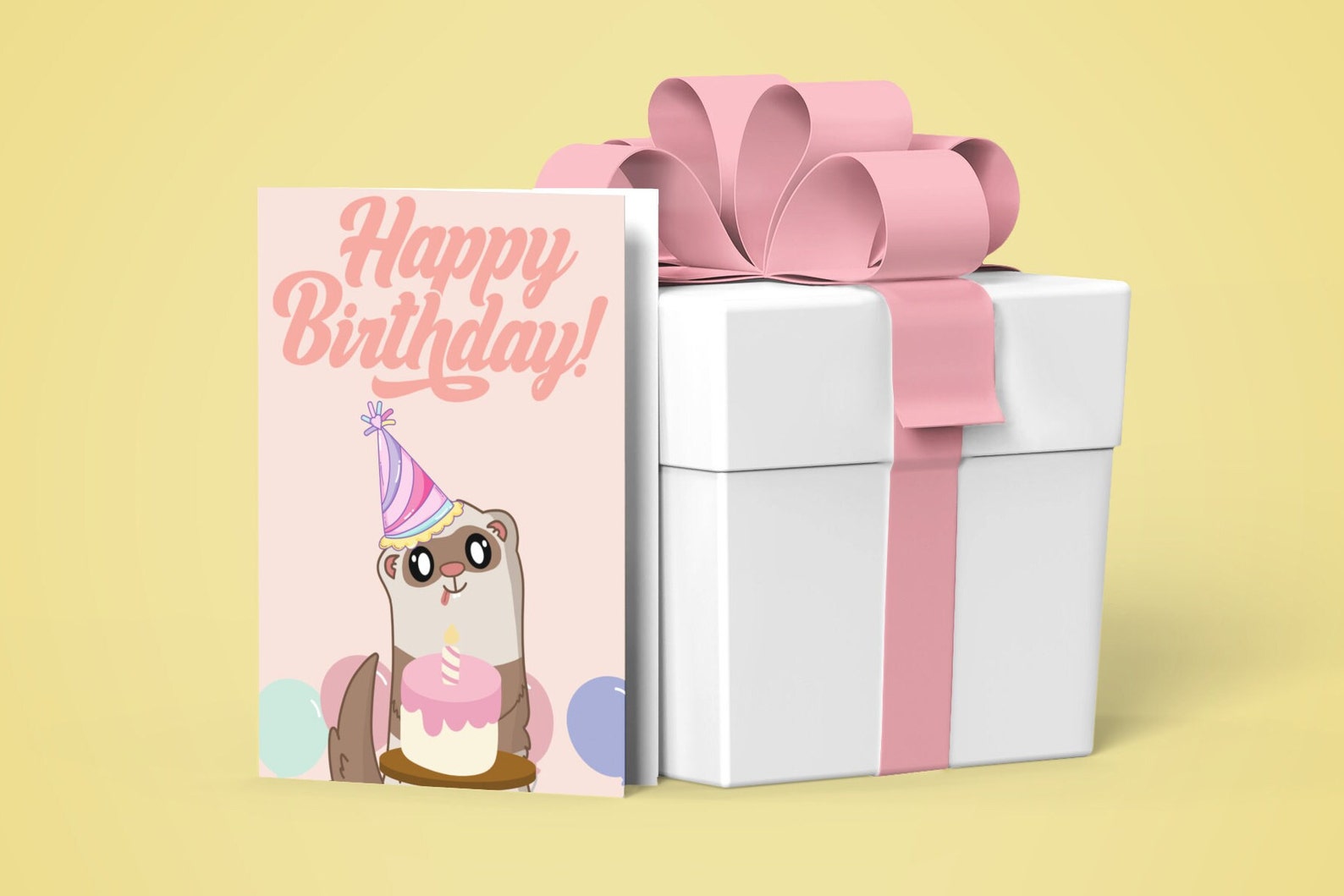 Printable Ferret Birthday Card | Instant Download Pet Card | Funny ...