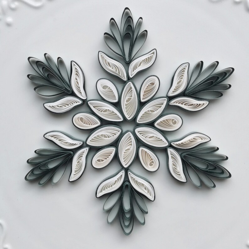 Quilled Snowflake, Paper Snowflake, Quilled Ornament, Snowflake ...