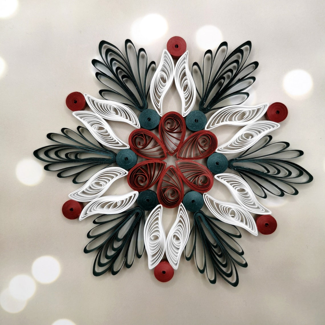 3 Quilled Snowflakes Paper Snowflake Quilled Ornament - Etsy