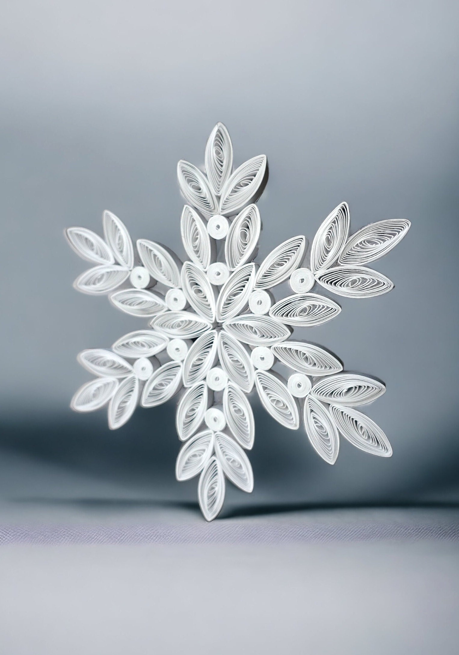 Quilled Snowflake, Paper Snowflake, Quilled Ornament, Snowflake ...