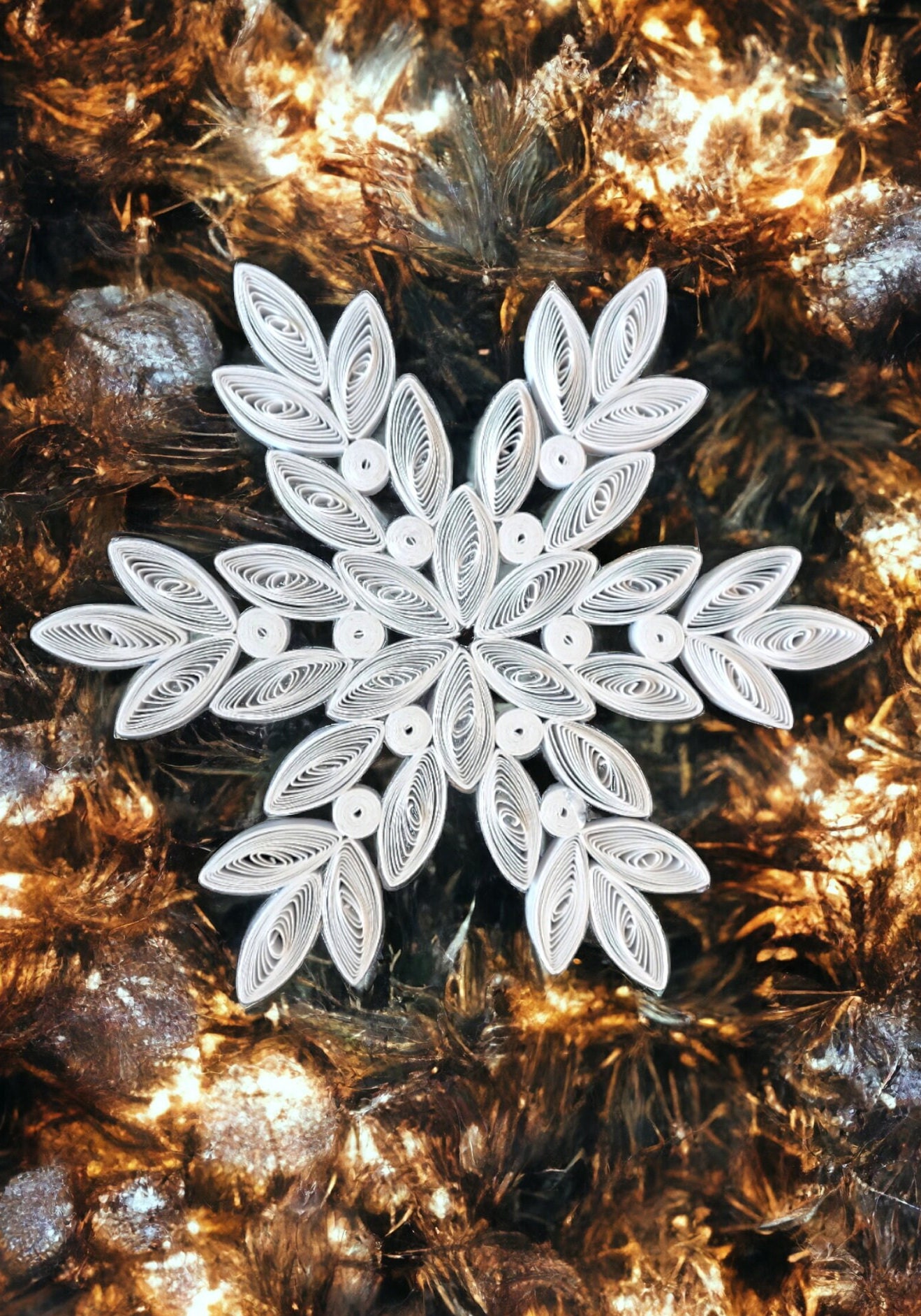 Quilled Snowflake Paper Snowflake Quilled Ornament - Etsy