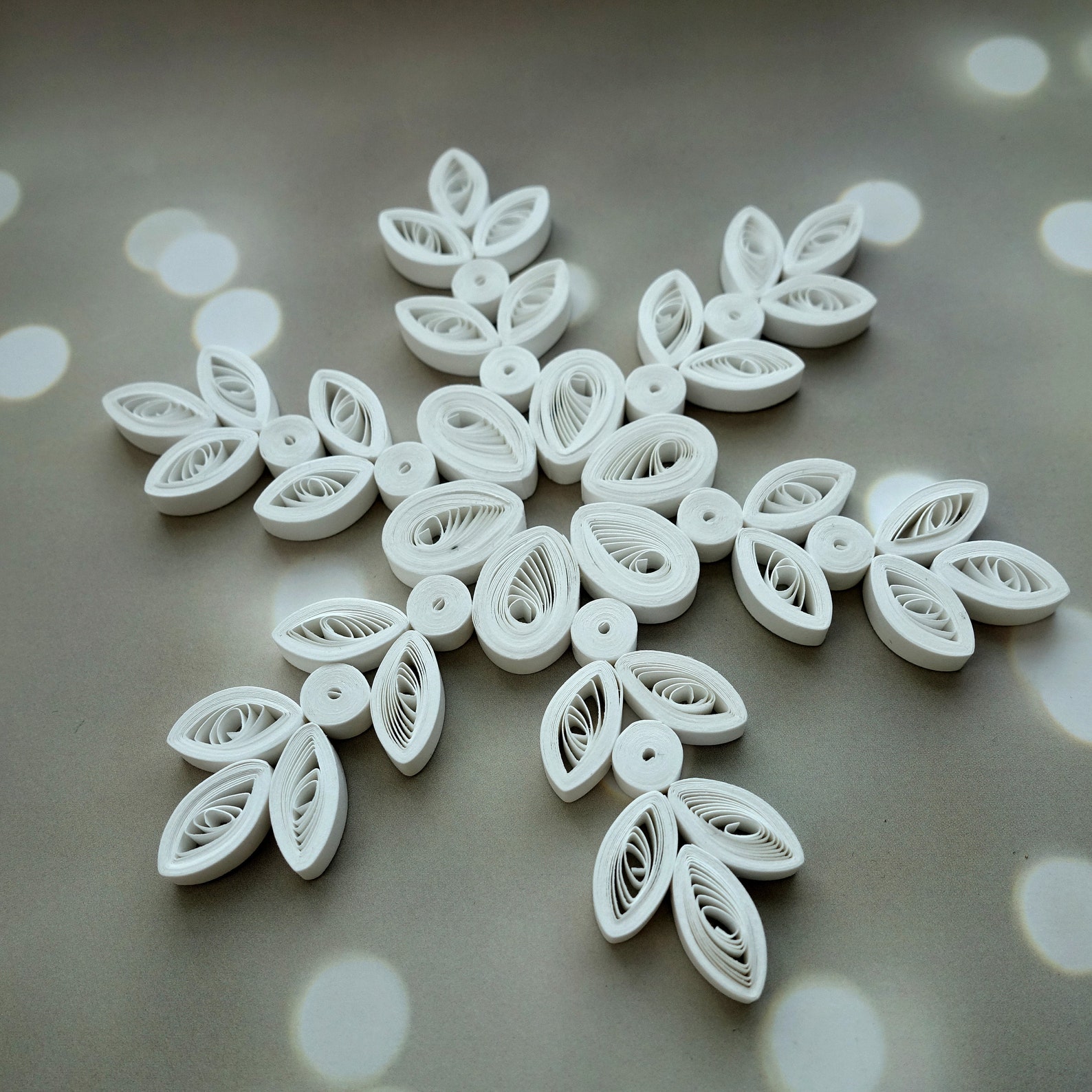 Quilled Snowflake, Paper Snowflake, Quilled Ornament, Snowflake ...