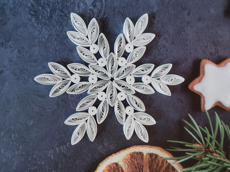 Quilled Snowflake Paper Snowflake Quilled Ornament - Etsy