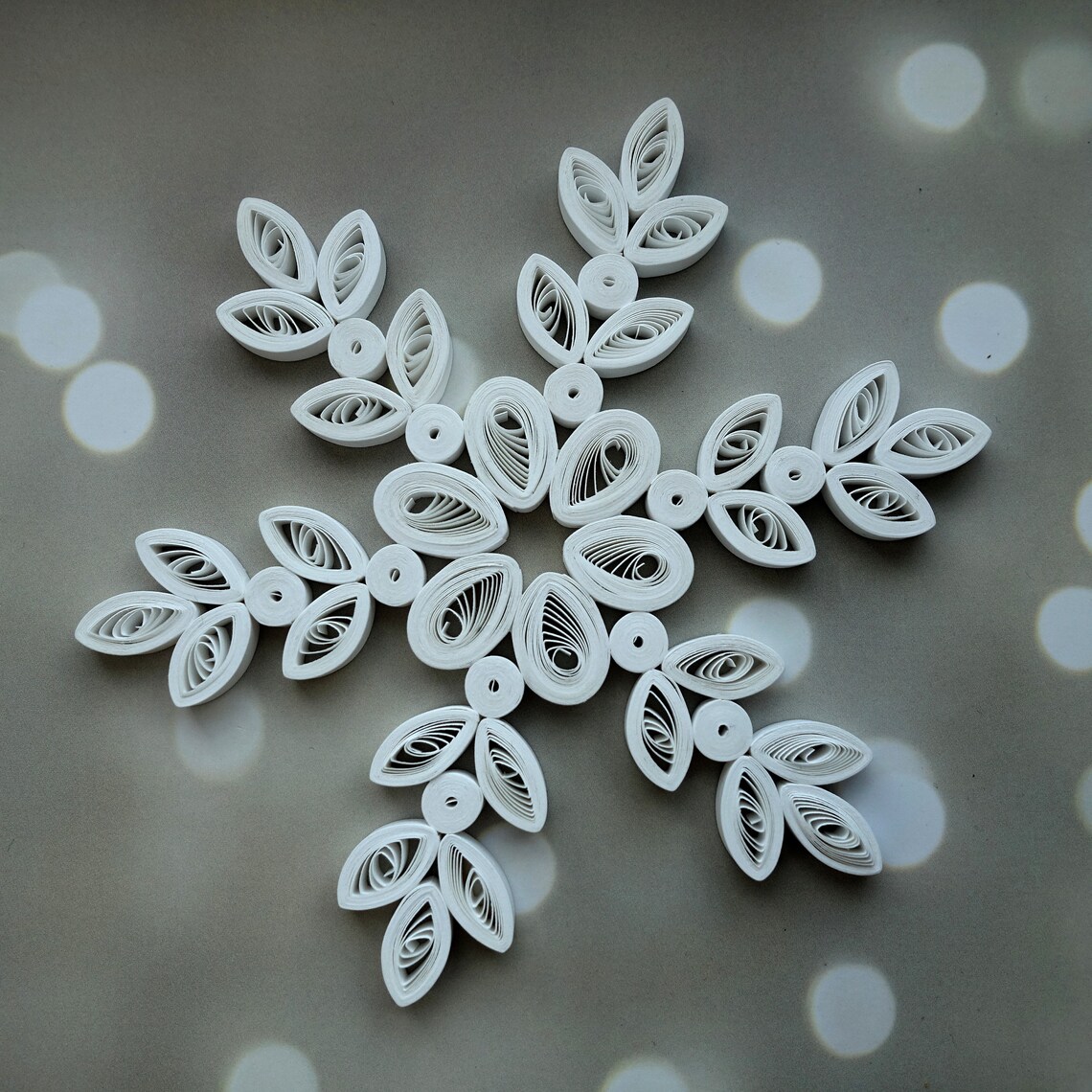 Quilled Snowflake, Paper Snowflake, Quilled Ornament, Snowflake ...