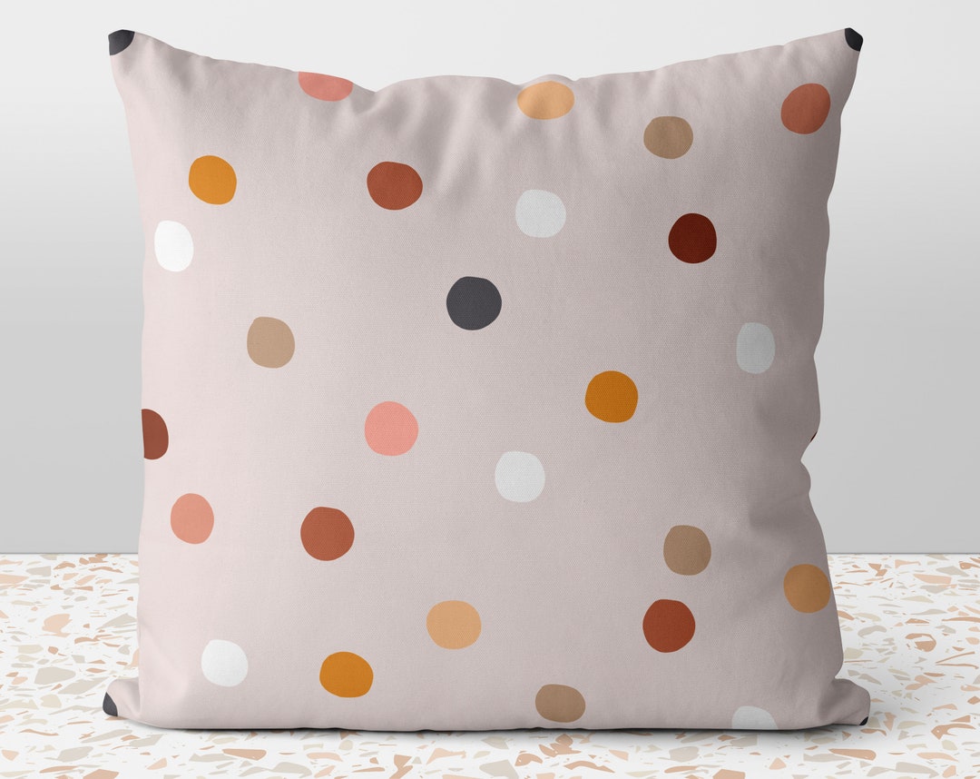 Christmas Snowball Colors Boho Happy Holidays Pink Red Square Pillow ...