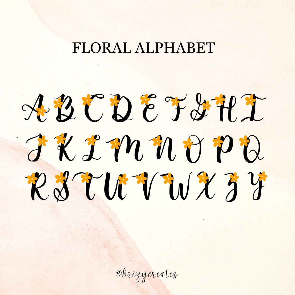 Floral Alphabet SVG Floral Letters SVG Individual Cut File - Etsy