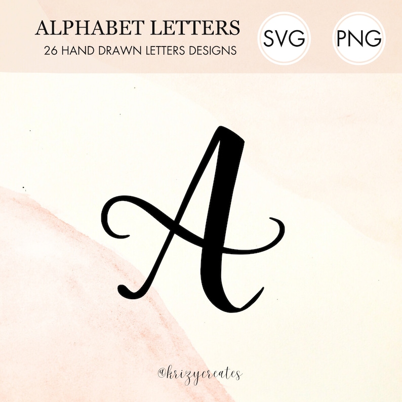 Alphabet SVG, Letters SVG, Alphabet Letters SVG, Individual Cut File ...