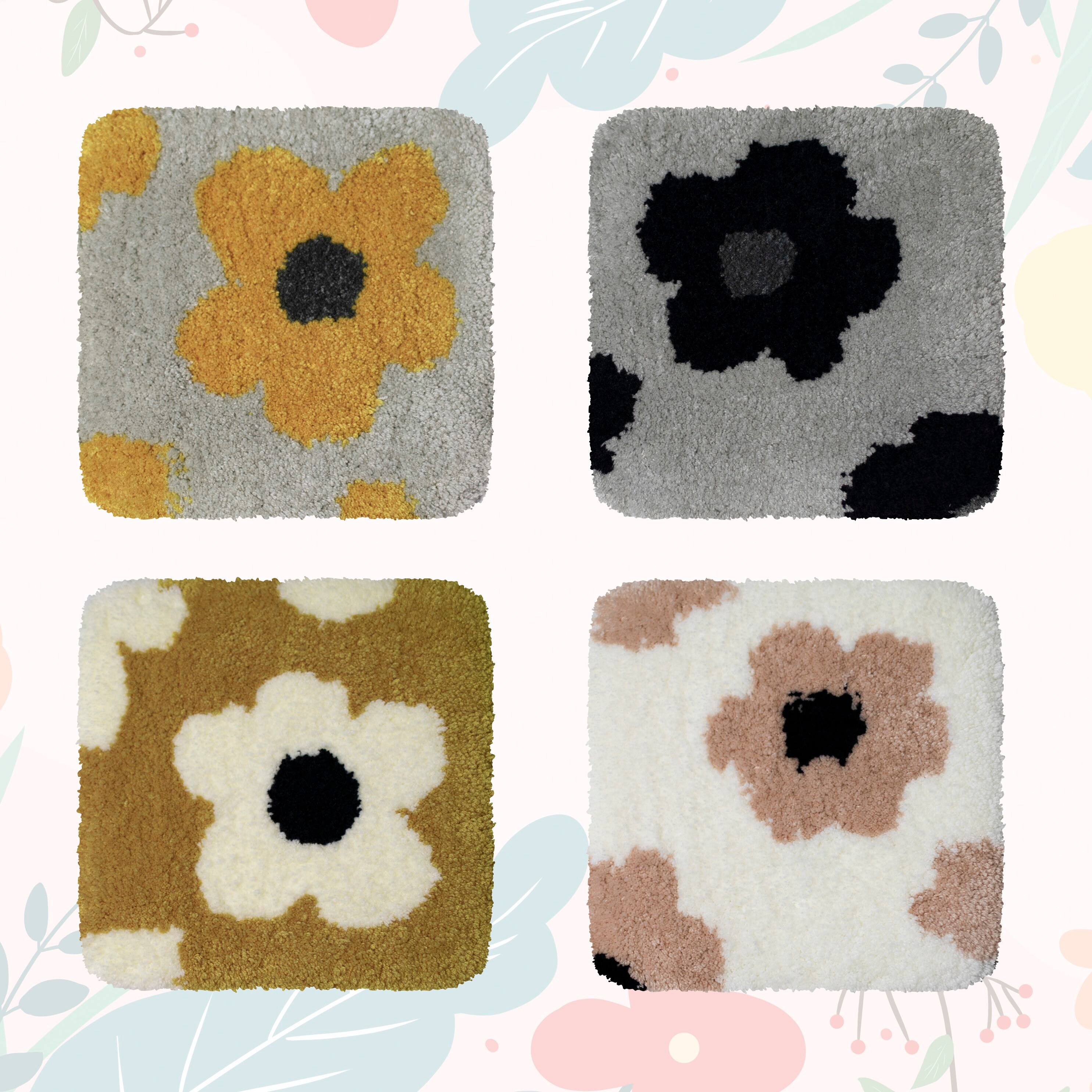 Flower Mini Rug - Etsy