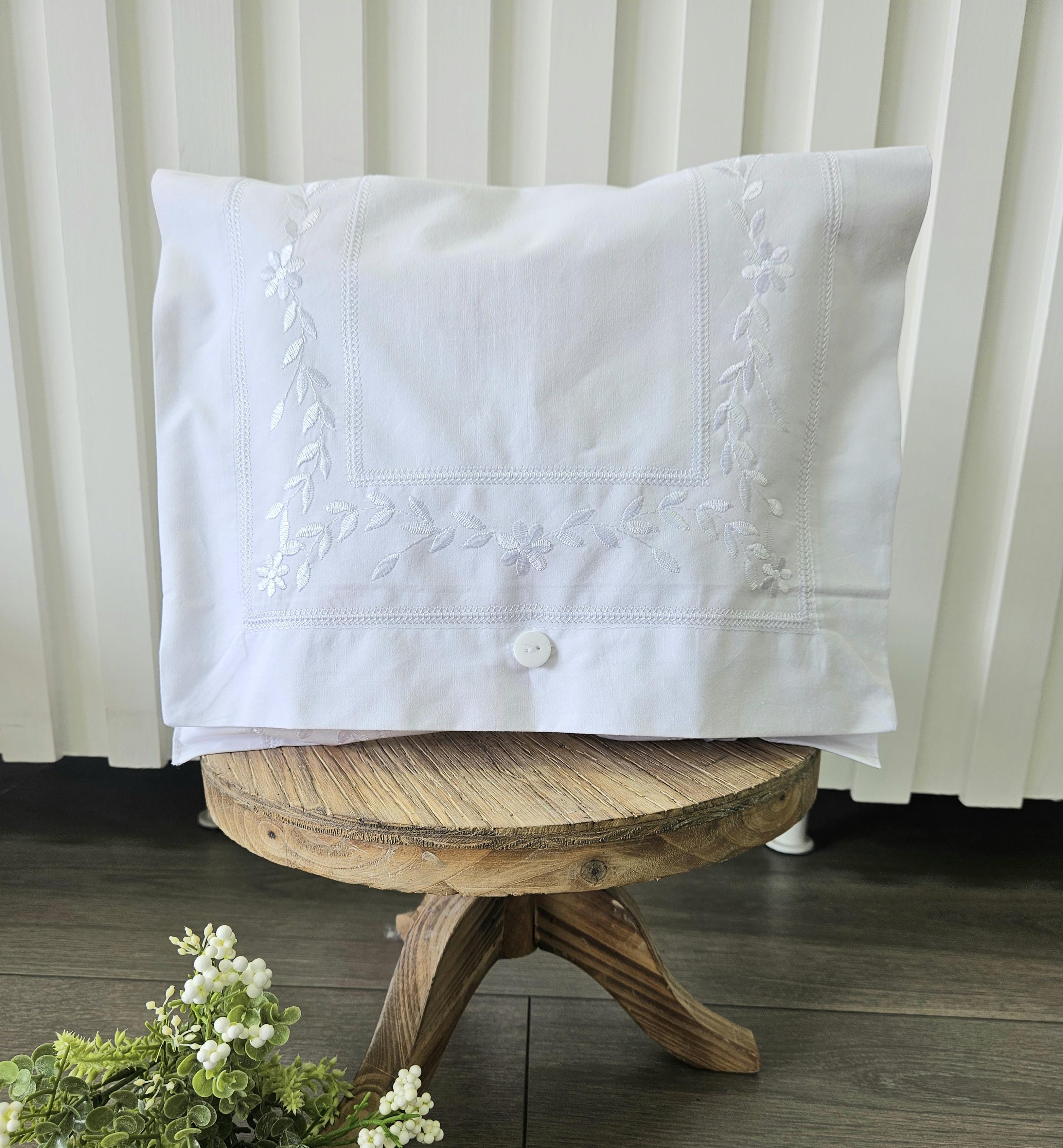Floral Embroidered Temple Envelope: Cotton Garden Design - Etsy