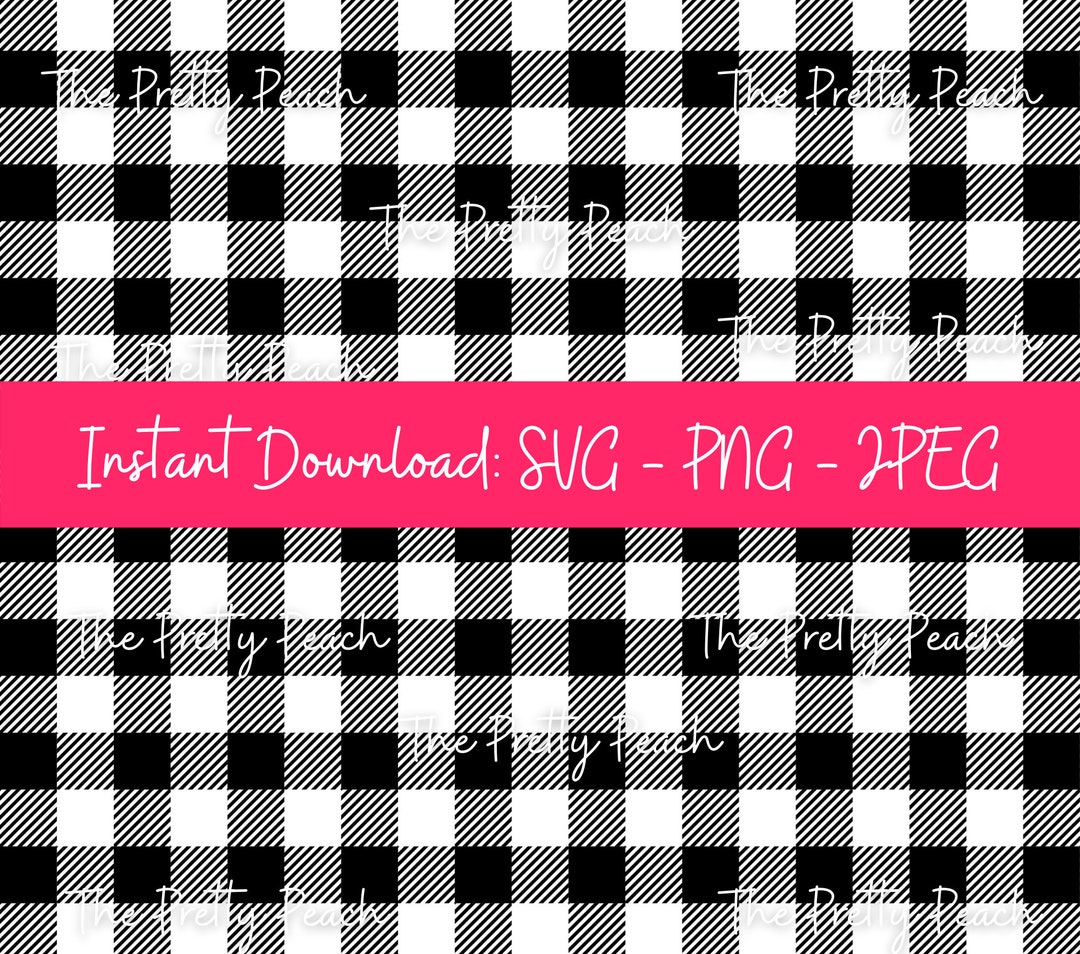 White Buffalo Check Pattern Svg and Png White Buffalo Plaid Svg and Png ...