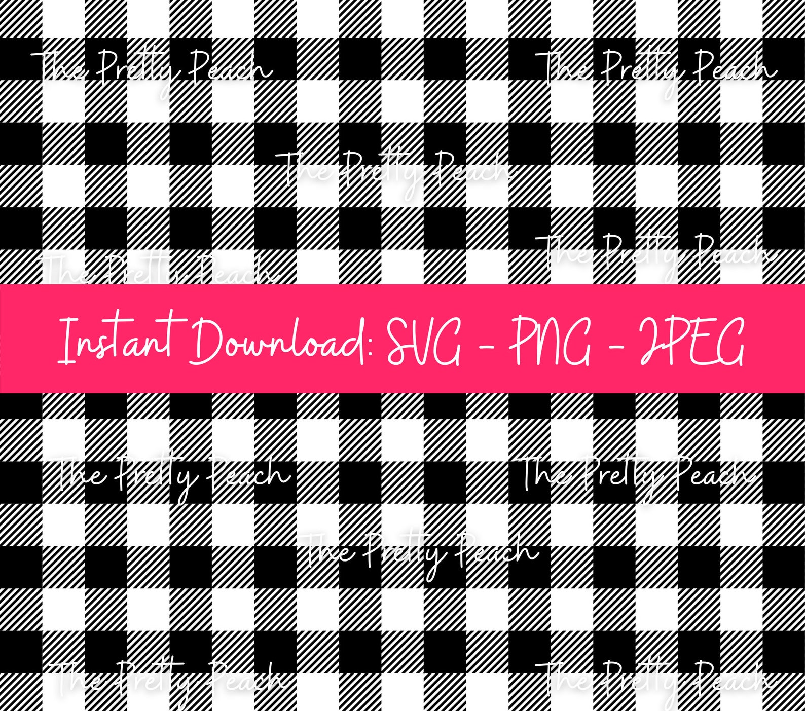 White Buffalo Check Pattern Svg and Png White Buffalo Plaid | Etsy