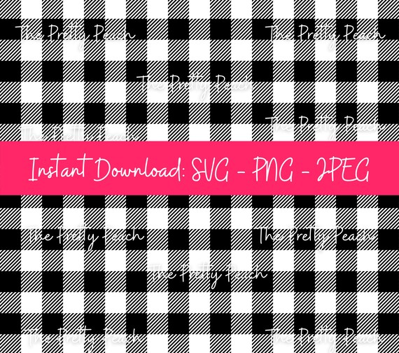 White Buffalo Check Pattern Svg and Png White Buffalo Plaid | Etsy