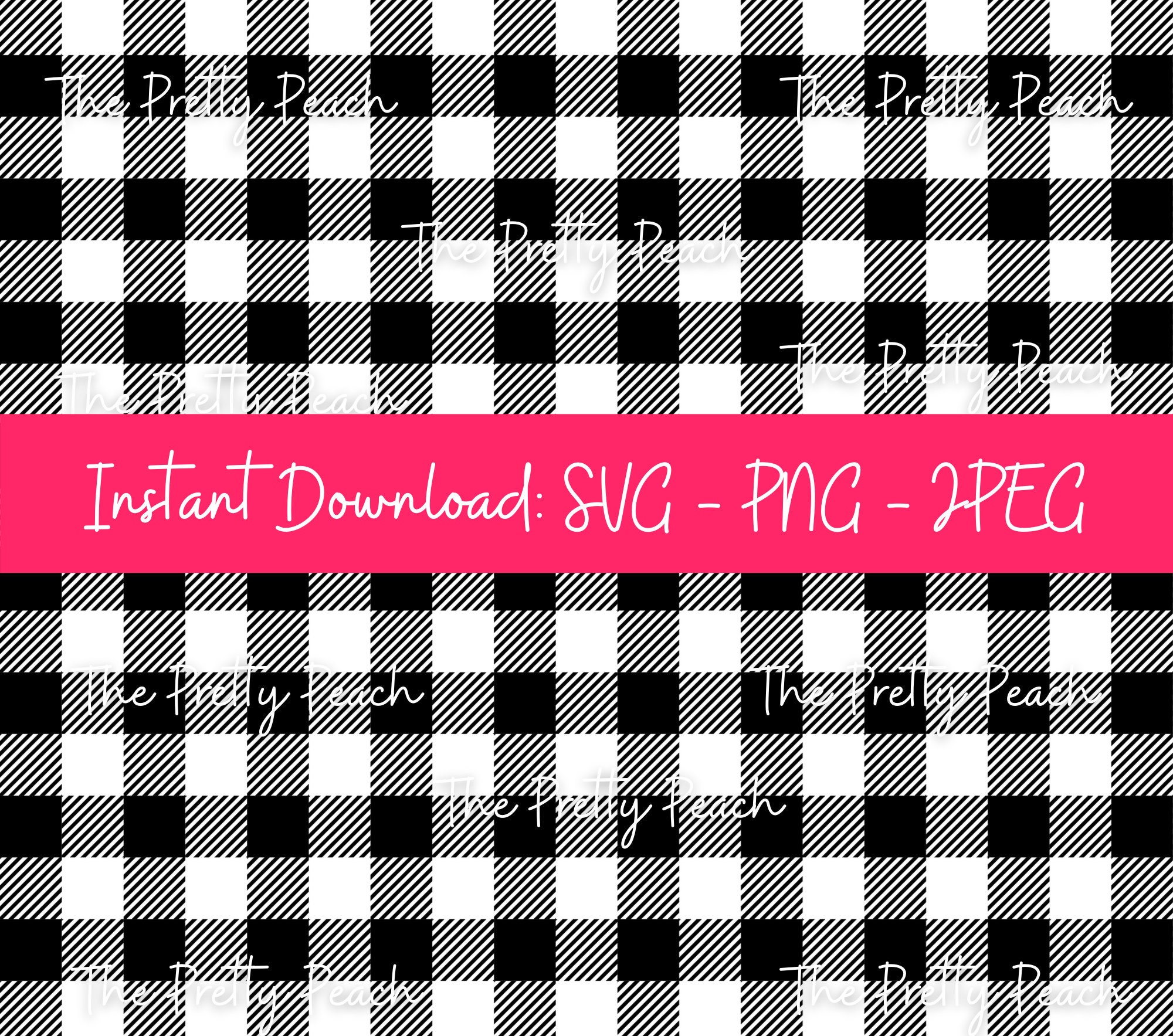 White Buffalo Check Pattern Svg and Png White Buffalo Plaid | Etsy