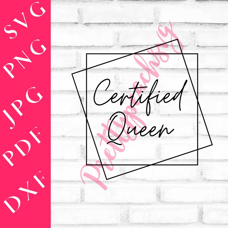 Reina certificada Svg Reina SVG, Reina PNG, Para sublimación, cricut ...
