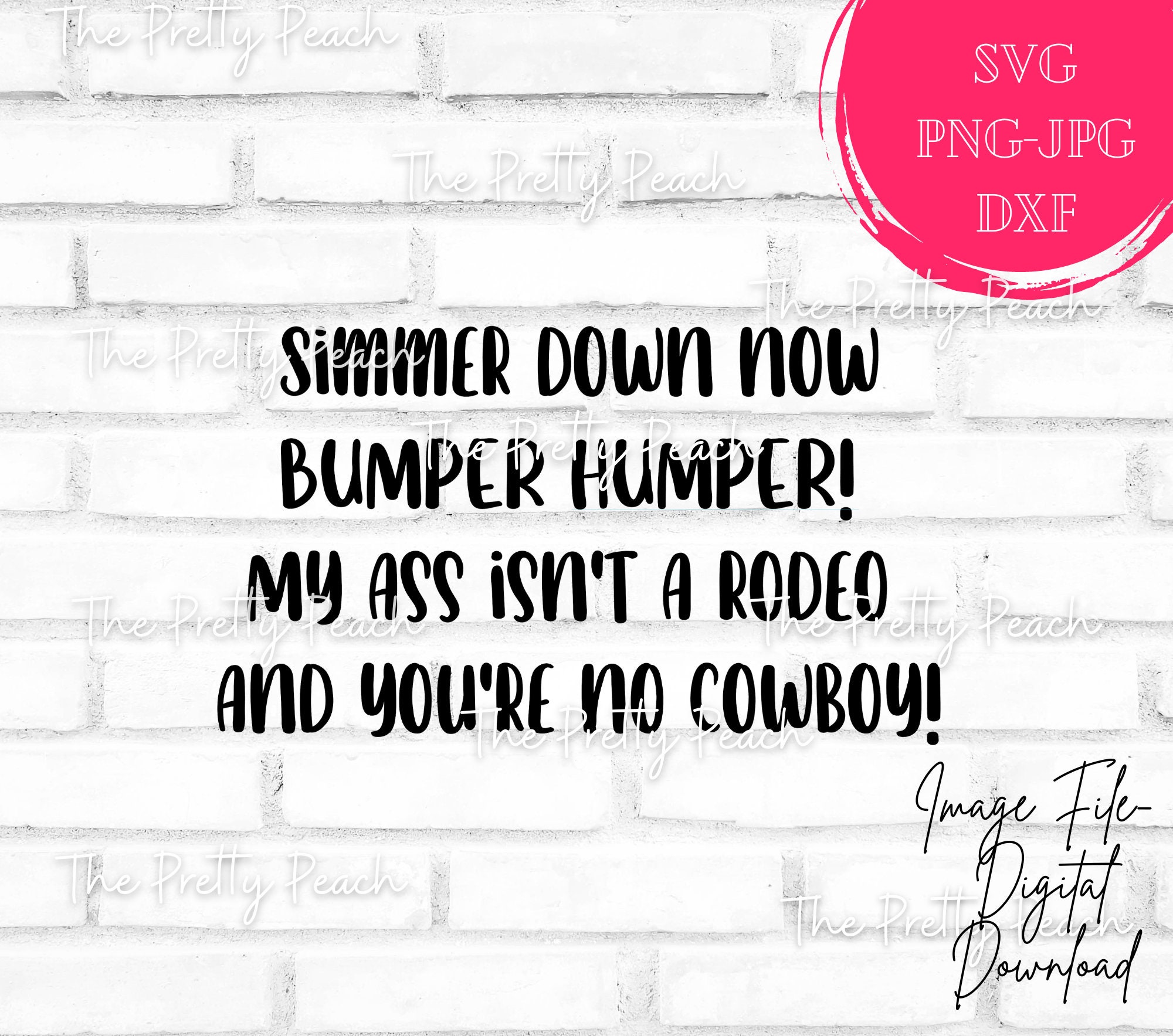 Bumper Humper Svg | Get off My Tail Svg | Funny Bumper Sticker Svg ...