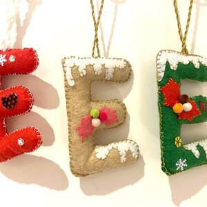 Christmas Ornament Initial, Letter Ornament , Personalised Christmas ...