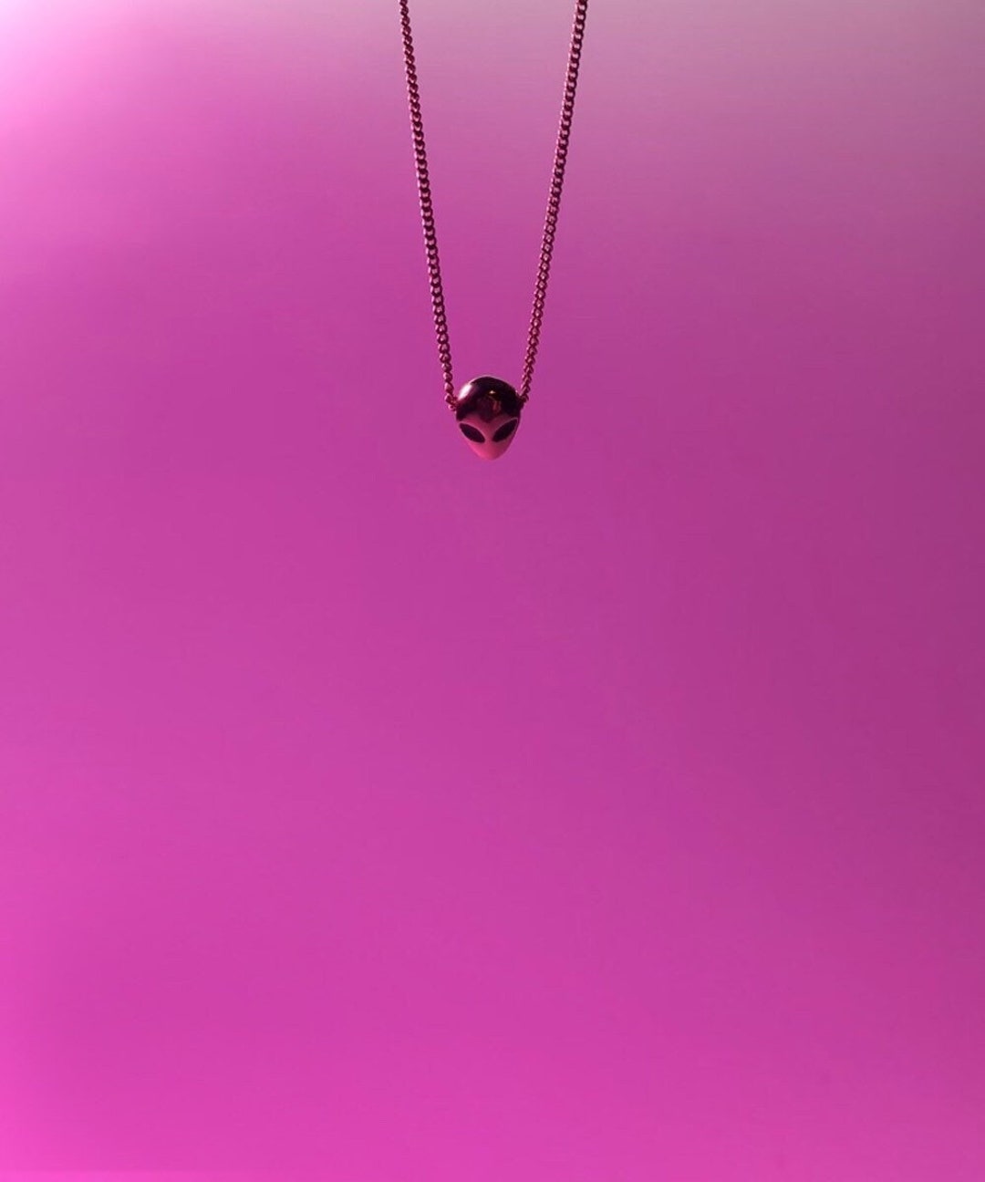 HANDMADE in Toronto Alien 10K Solid Yellow Gold DAINTY Small Necklace ...