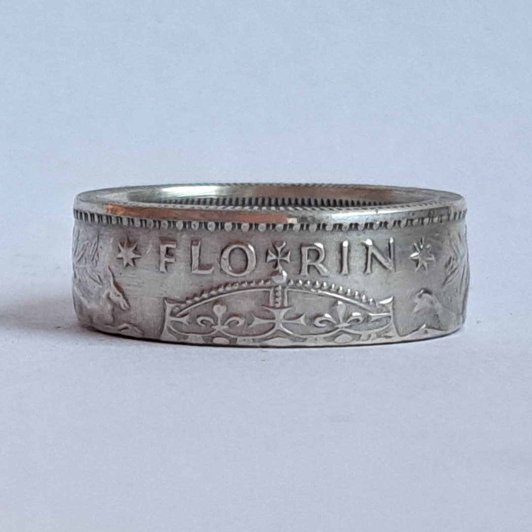 SILVER Australia Kangaroo Emu Coin Ring Made With Genuine Australian ...