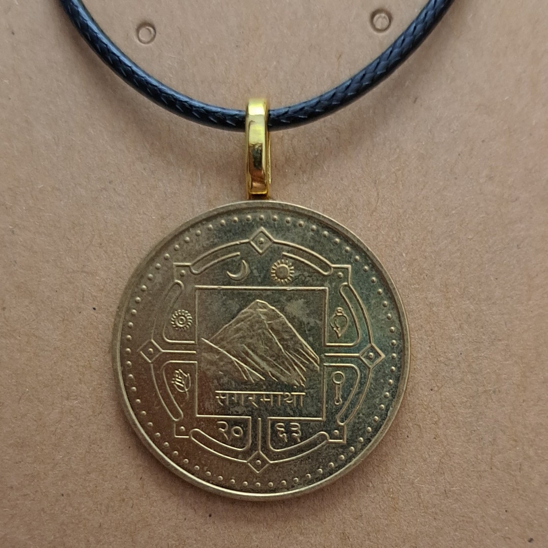 Nepal Mountain Coin Necklace Made With Genuine Nepalese Foreign Coin ...