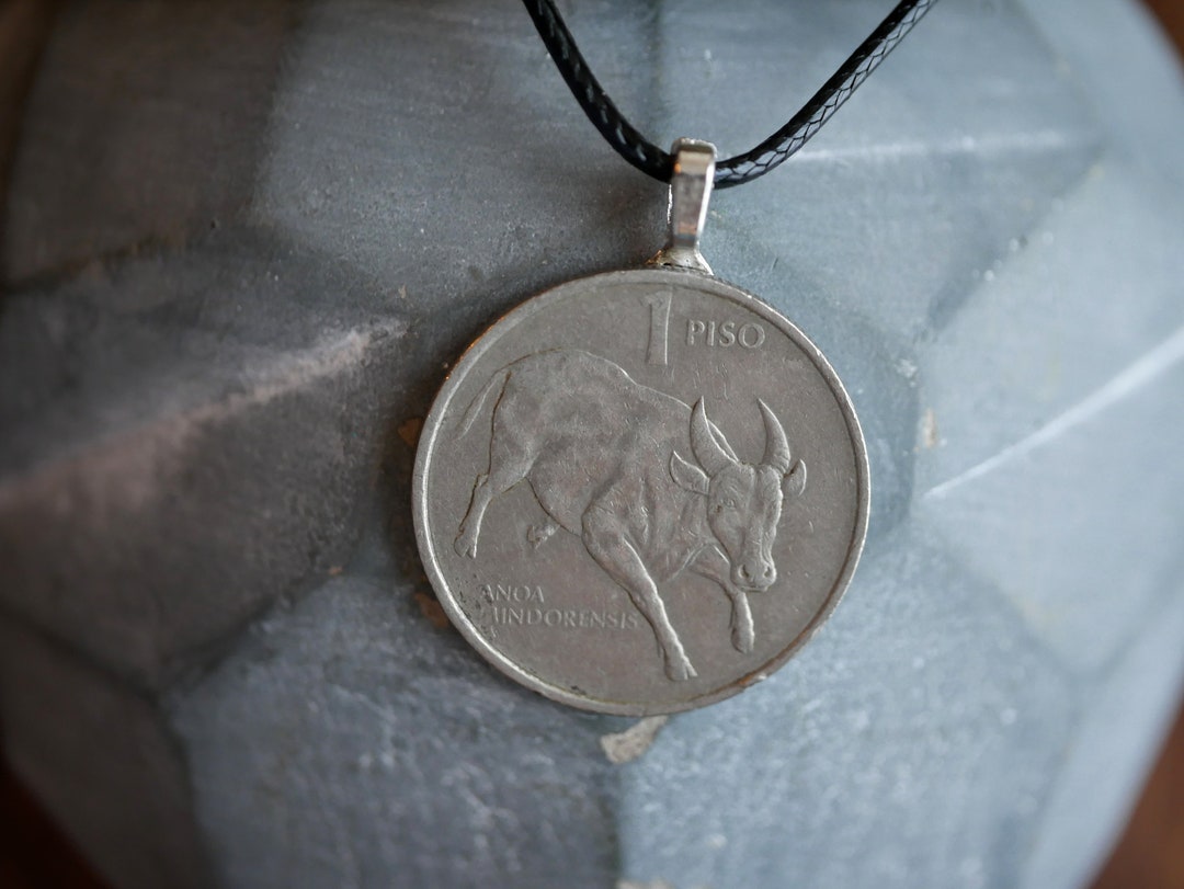 Philippines Bull Necklace, Philippines Coin Necklace Filipino Jewelry ...