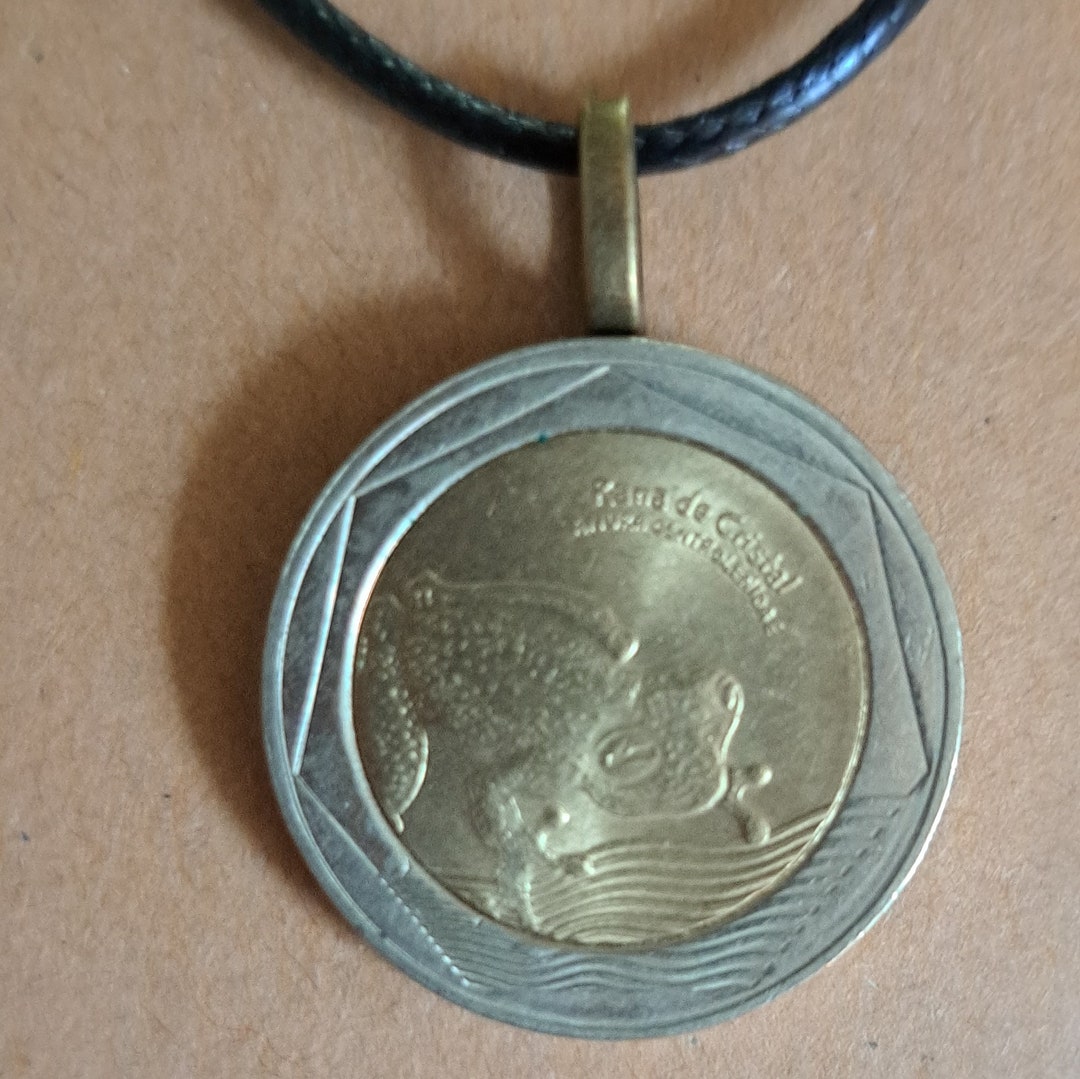 Tree Frog Coin Necklace: Genuine Colombian Coin, 20" Leather Cord - Etsy