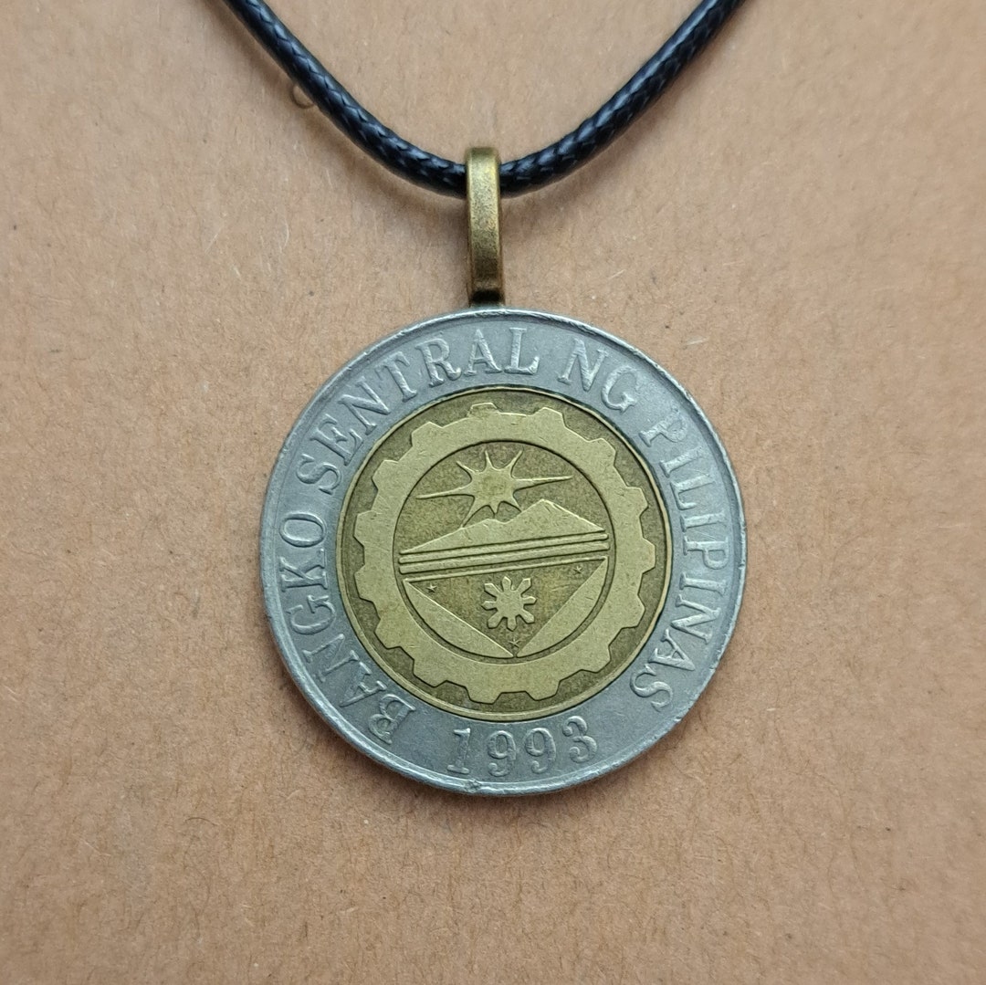 Philippines Coin Necklace Made With Genuine Filipino Foreign Coin Men ...