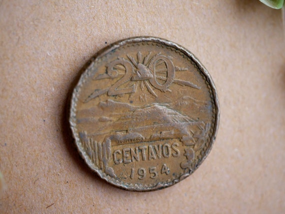 Mexican Sunrise Pin Mexico Coin Pin Genuine Foreign Coin Pin - Etsy