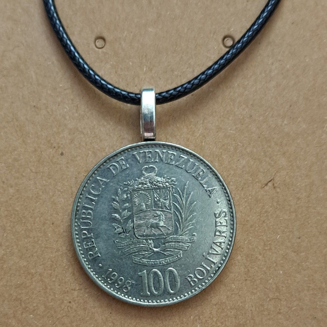 Venezuela Coin Necklace Made With Genuine Venezuelan Foreign Coin Latin ...