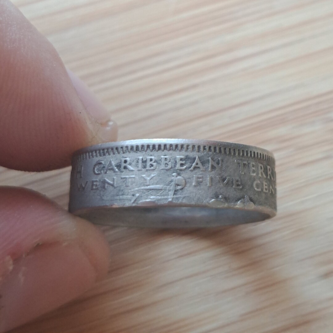 Bahamas Coin Ring: British Caribbean Eagle Ring - Etsy