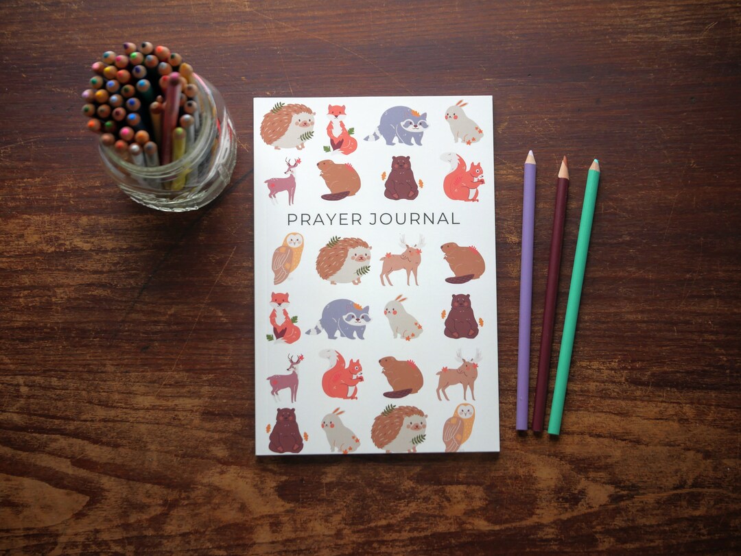 Cute Woodland Critters Prayer Journal for Women and Teenage Girls Bible ...