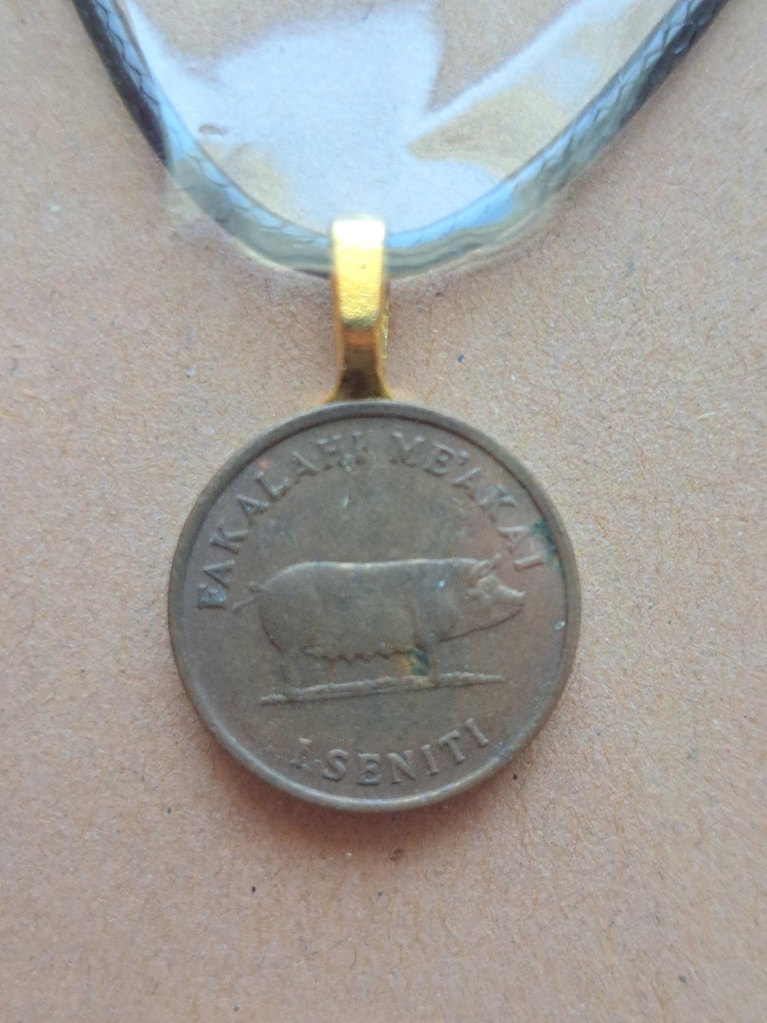 Tonga Coin Necklace: Polynesian Wild Boar Pig Pendant, 20" Cord - Etsy