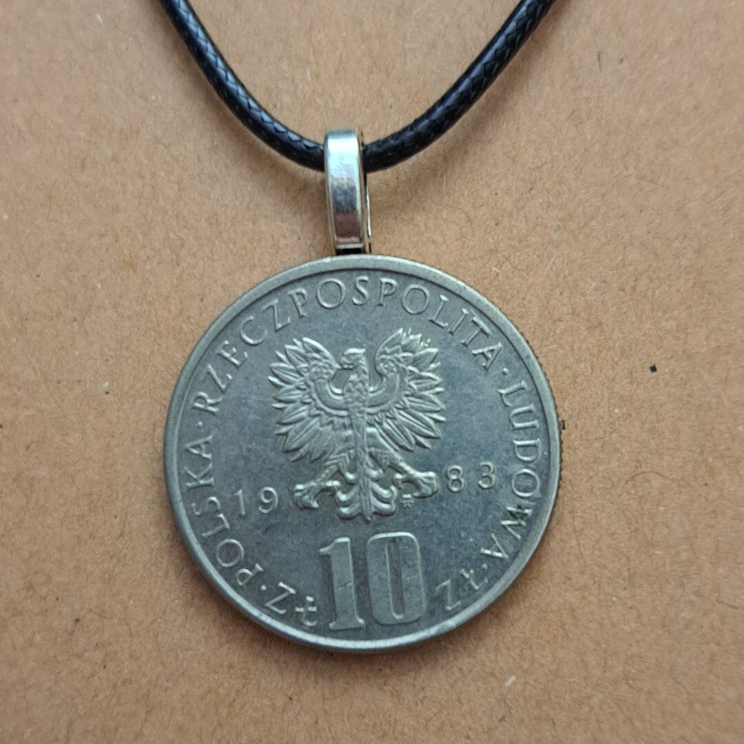 Polish Eagle Coin Necklace: Genuine Foreign Coin Jewelry - Etsy