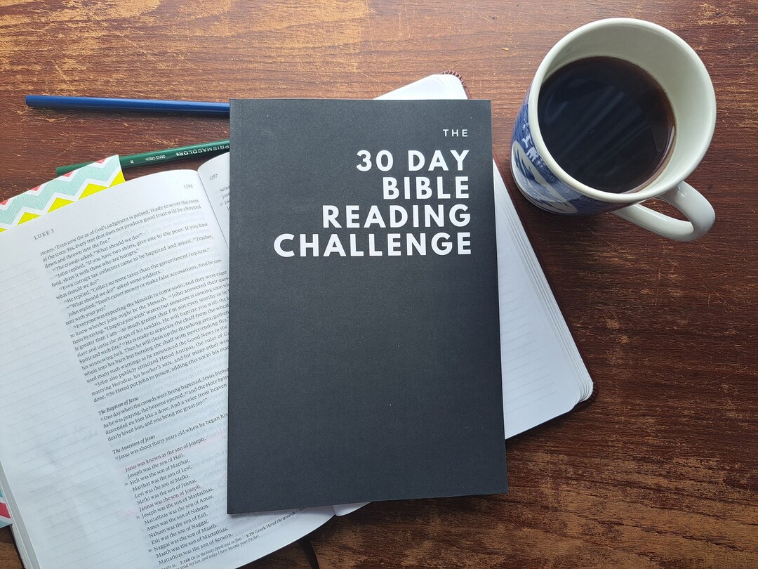 30 Day Bible Reading Challenge Plan Book Planner for Bible Reading ...