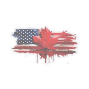 USA Canada Flag Sticker: Patriotic Laptop Decal - Etsy