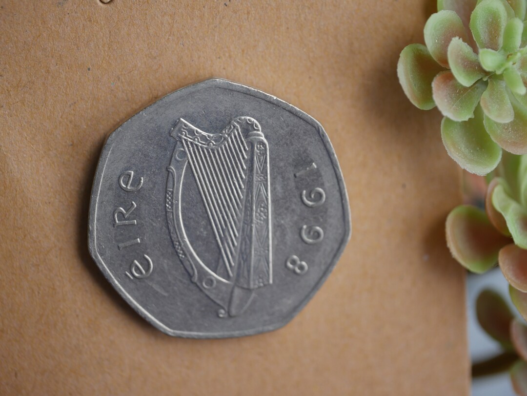 Irish Harp Coin Pin, Genuine Foreign Coins Brooch Lapel Pin From ...
