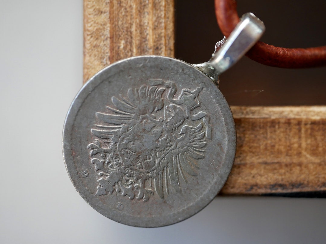 Antique German Eagle Necklace, German Coin Necklace, Antique German ...