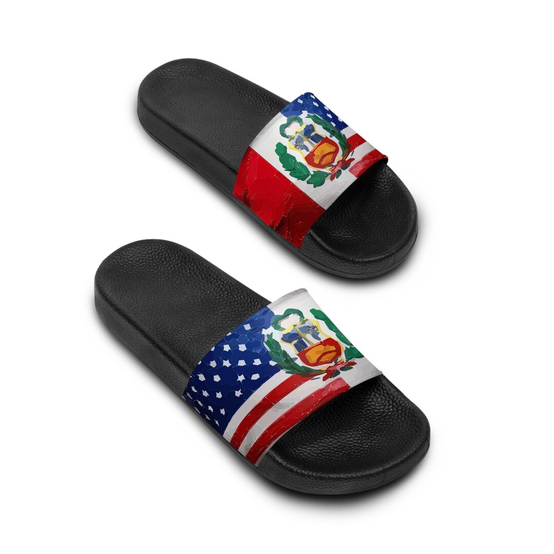 USA Peru Flags Slide Sandals: Patriotic Summer Footwear - Etsy