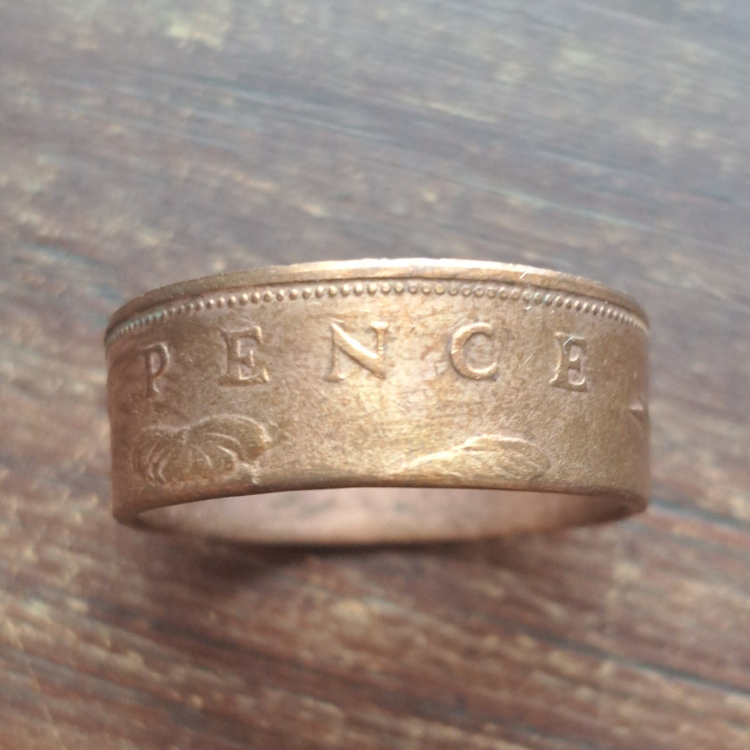 UK Penny Coin Ring: Europe Foreign Coin Jewelry - Etsy