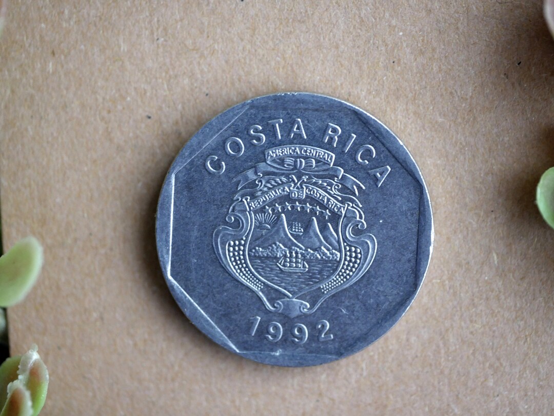 Costa Rican Coin Pin: Genuine Foreign Coin Lapel Brooch - Etsy