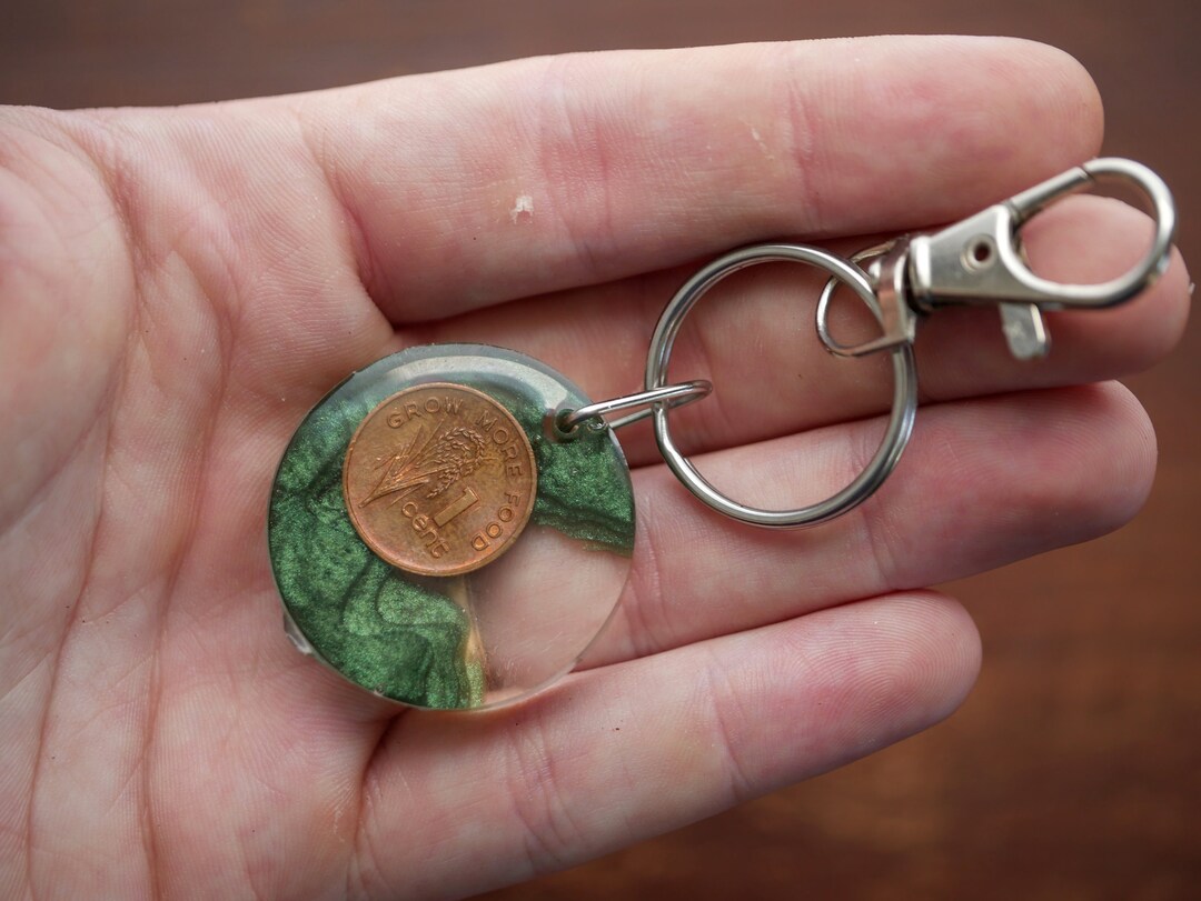 Fiji Penny Keychain grow More Food Genuine Foreign Coin Gift From Asia ...