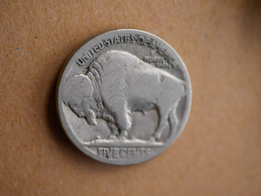 Native American Lapel Pin, Genuine Buffalo Nickel Brooch Made With Real ...