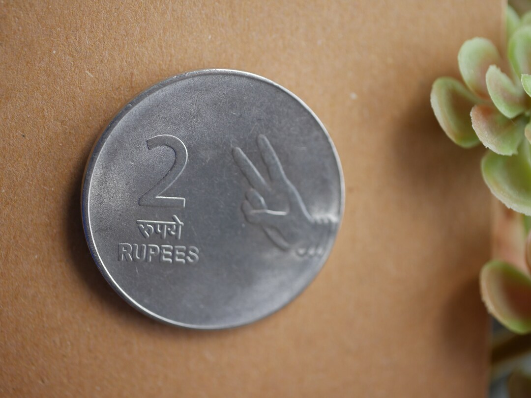 Indian Rupee Coin Pin: Peace Sign Lapel Brooch, Travel Gift - Etsy