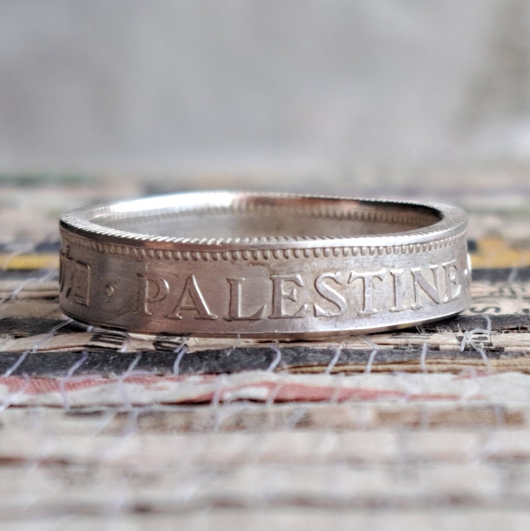 Palestine SILVER Coin Ring Made With Genuine Palestinian Silver Coin ...