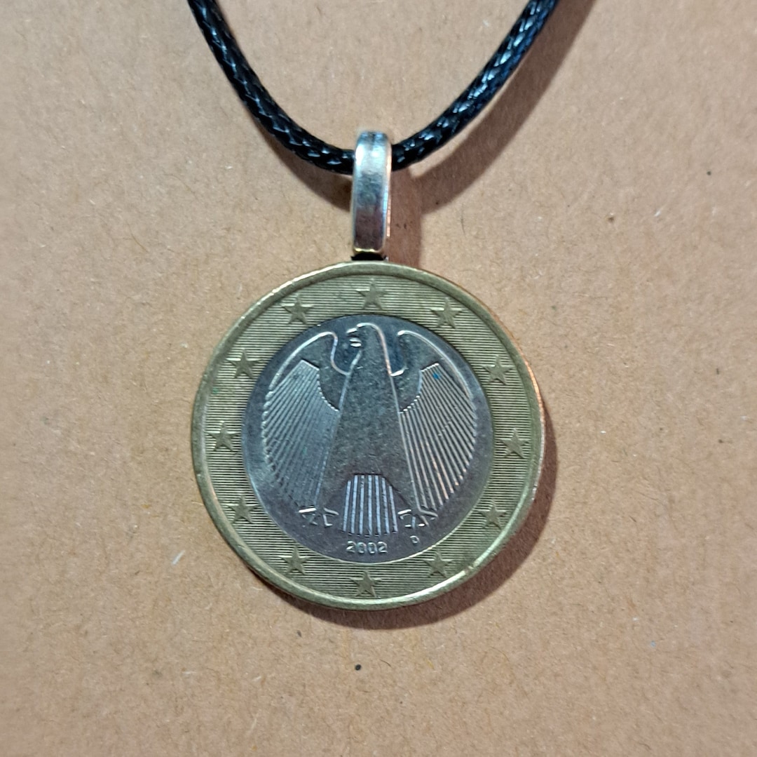 German Eagle Coin Necklace: Genuine Germany Coin, 18" Leather Cord - Etsy