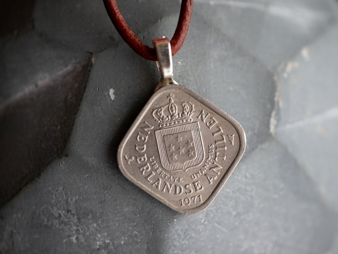 Netherlands Coin Necklace, Netherlands Islands, Square Coin Necklaces ...