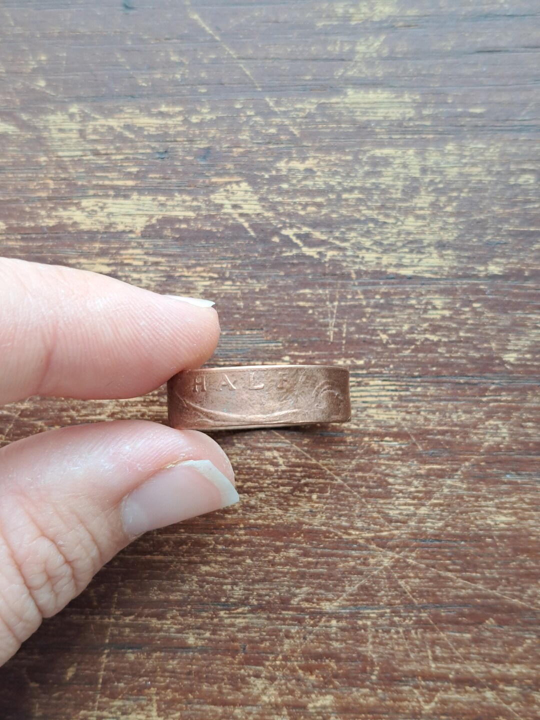 UK Half Penny Coin Ring: United Kingdom Foreign Coin Jewelry - Etsy