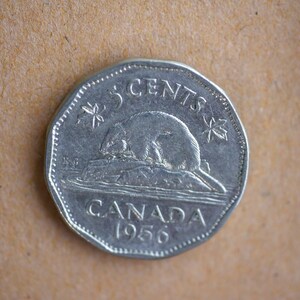 Canadian Beaver Coin Pin, Genuine Foreign Coin Canada Wildlife Woodland ...