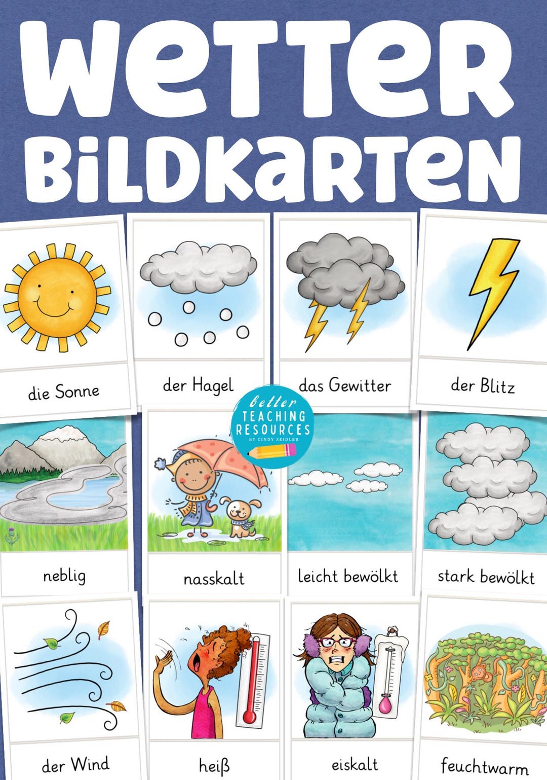The Weather Picture Cards for Children in Primary School Promote ...