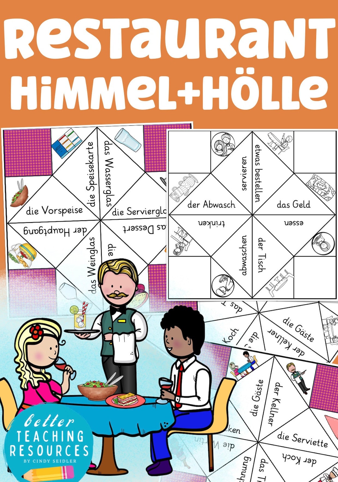 In the Restaurant Game German DAZ for Children Heaven and Hell Finger ...